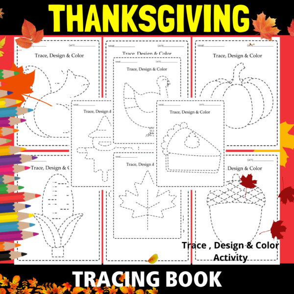 Thanksgiving Autumn Tracing Activity hand writing practice | Made By ...