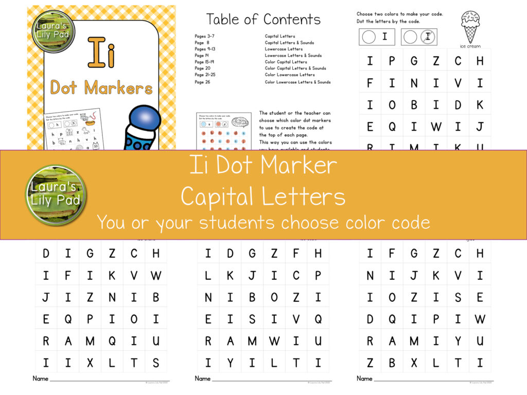 Alphabet Letter I Dot Marker Center - Made By Teachers