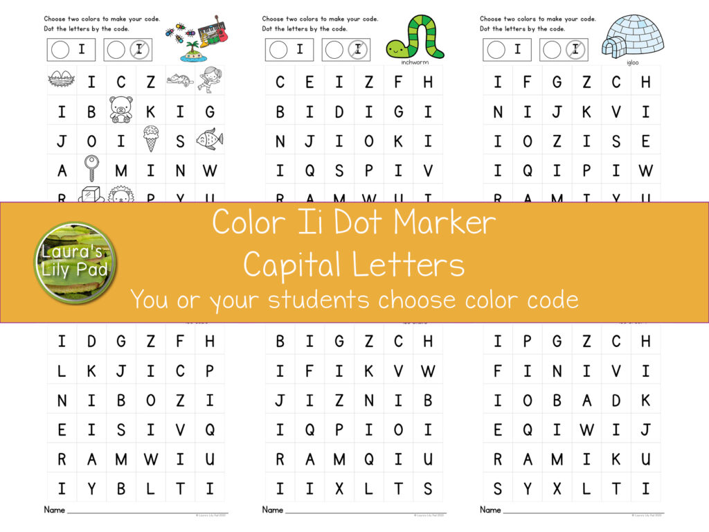 Alphabet Letter I Dot Marker Center - Made By Teachers