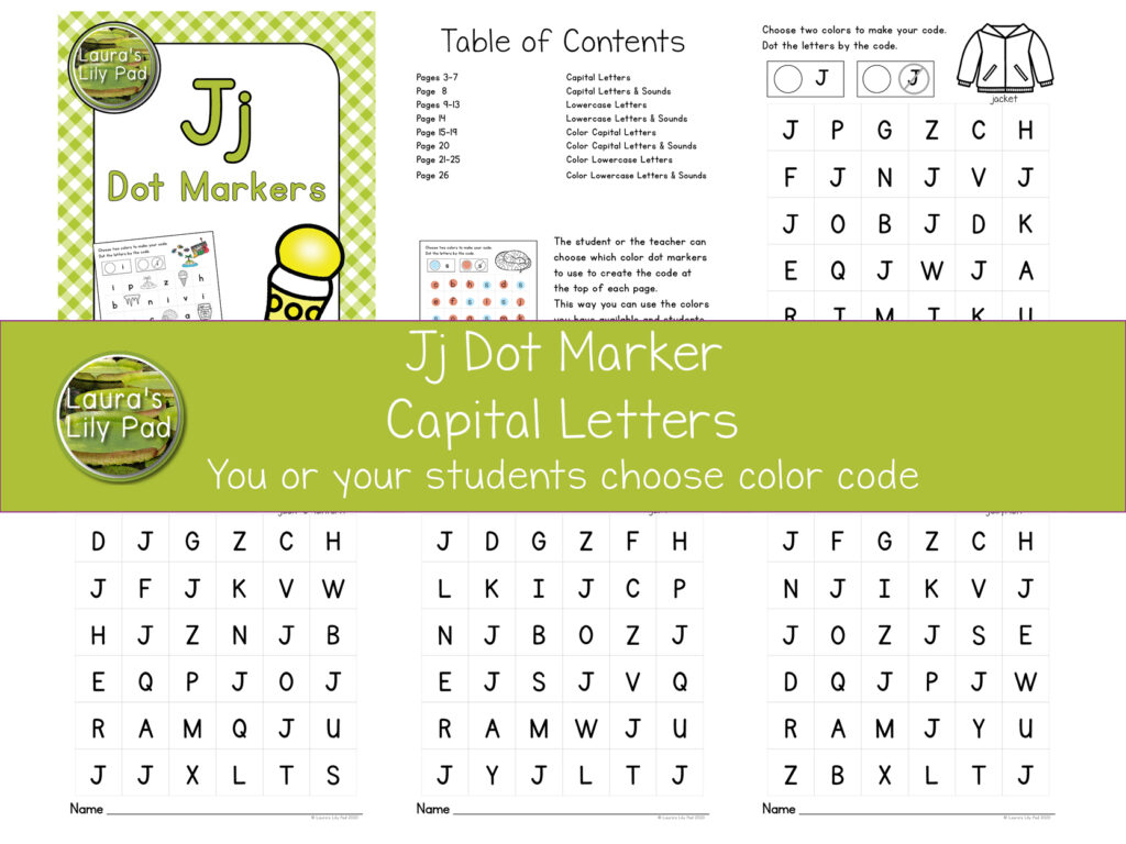 Alphabet Letter J Dot Marker Center | Made By Teachers