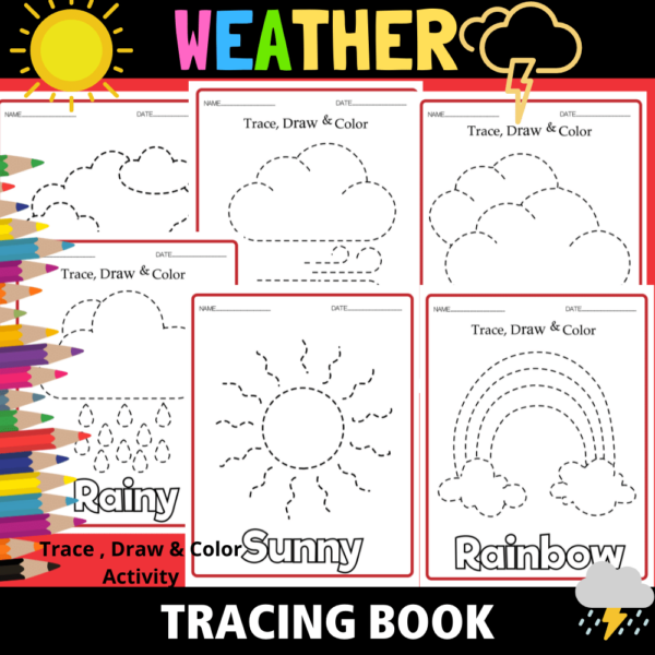 Different Types of Weather Tracing Book Worksheets - Made By Teachers