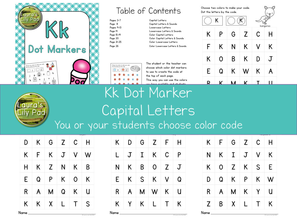 Alphabet Letter K Dot Marker Center | Made By Teachers