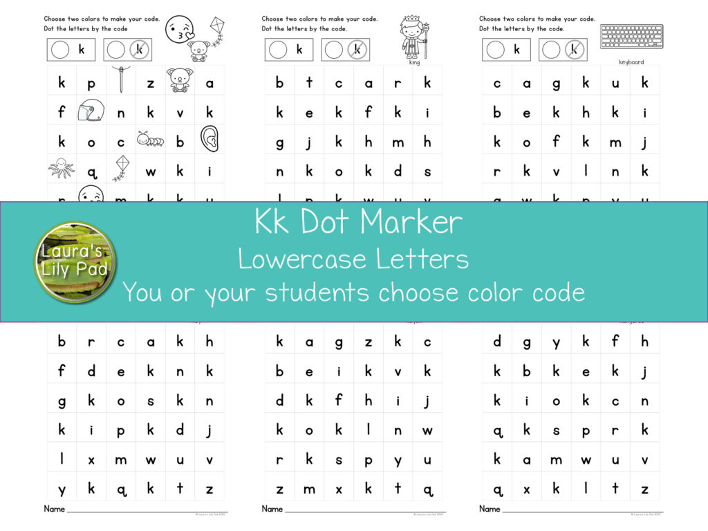 Alphabet Letter K Dot Marker Center | Made By Teachers
