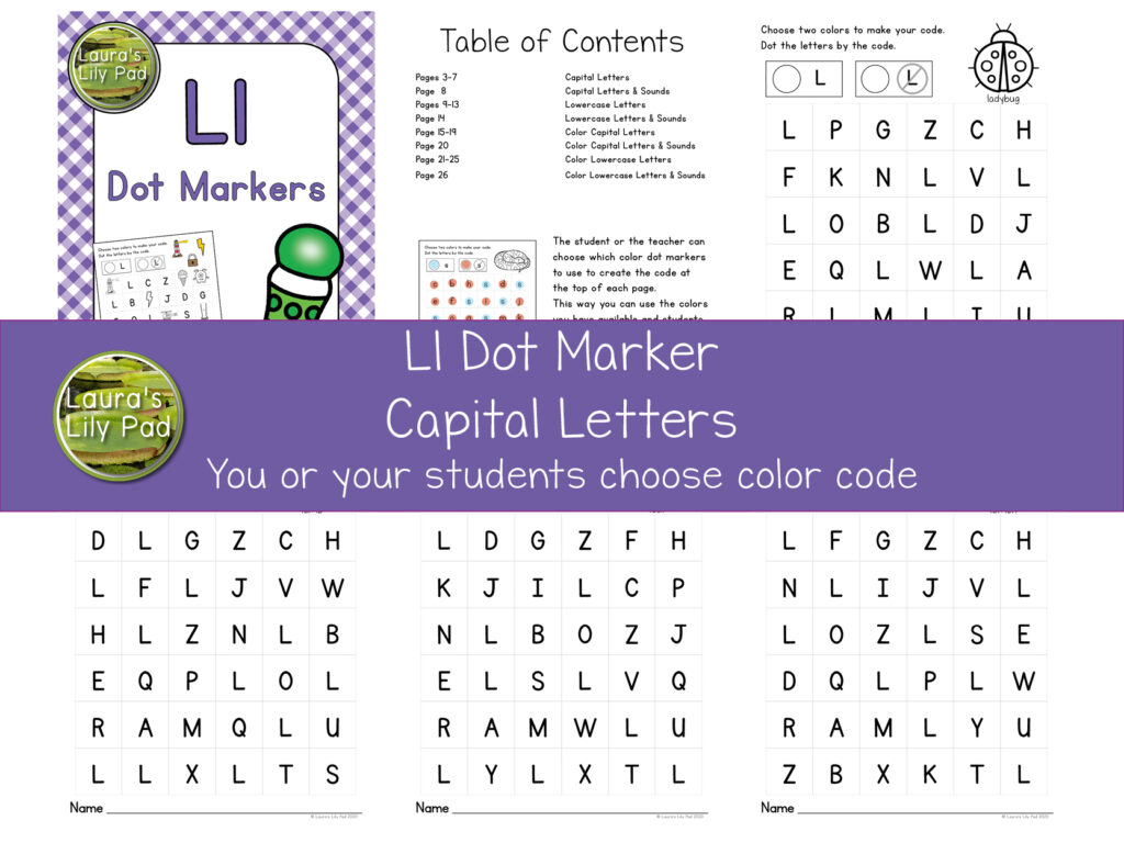 Alphabet Letter L Dot Marker Center FREEBIE | Made By Teachers