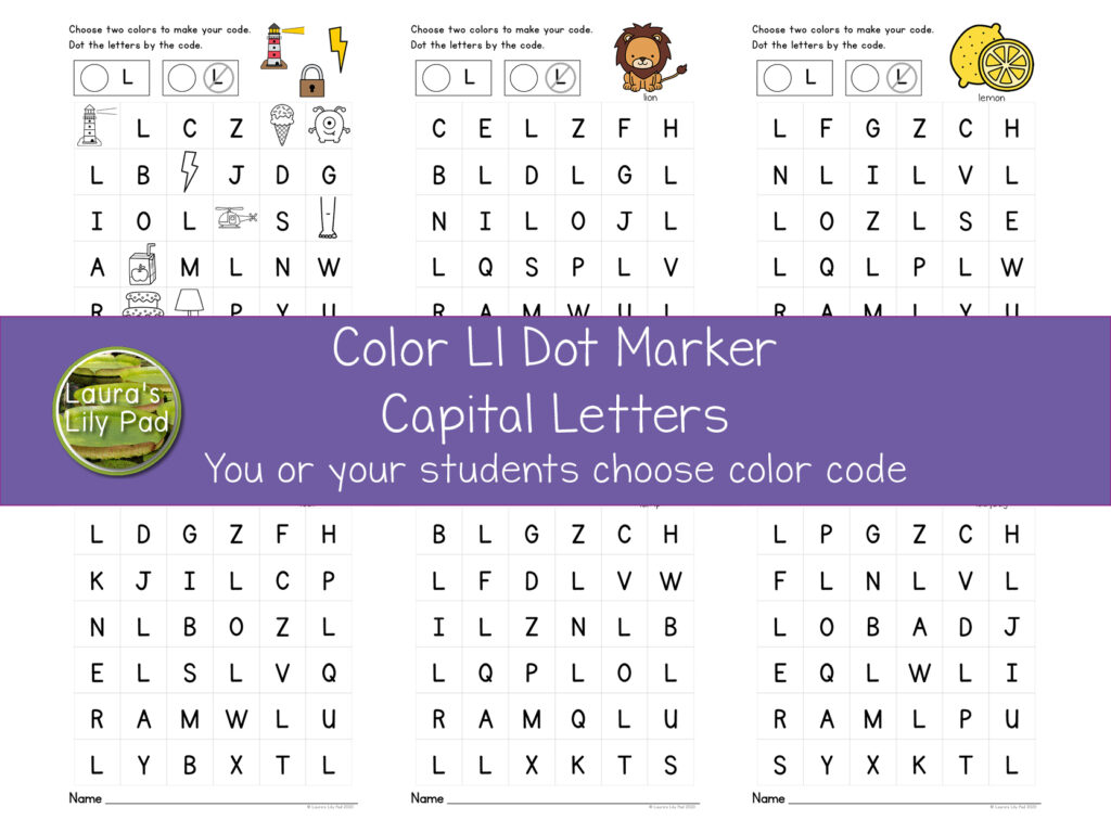 Alphabet Letter L Dot Marker Center FREEBIE | Made By Teachers