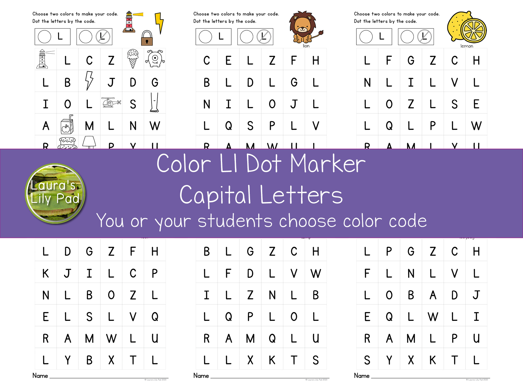 Alphabet Letter L Dot Marker Center FREEBIE | Made By Teachers
