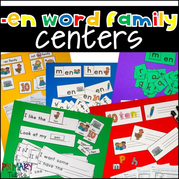 CVC Word Family Activity Centers for en Word Family | Made By Teachers