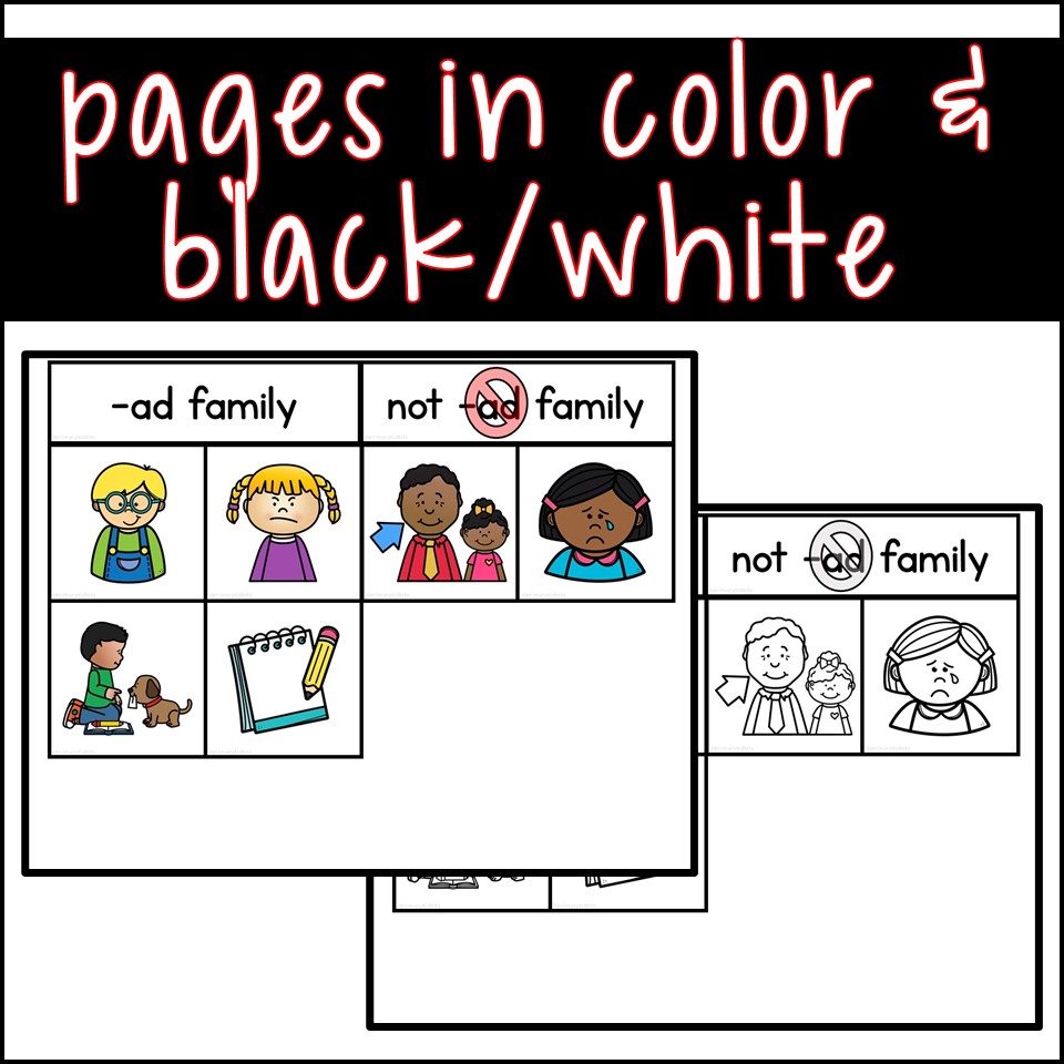 CVC Word Family Activity Centers for ad Word Family - Made By Teachers