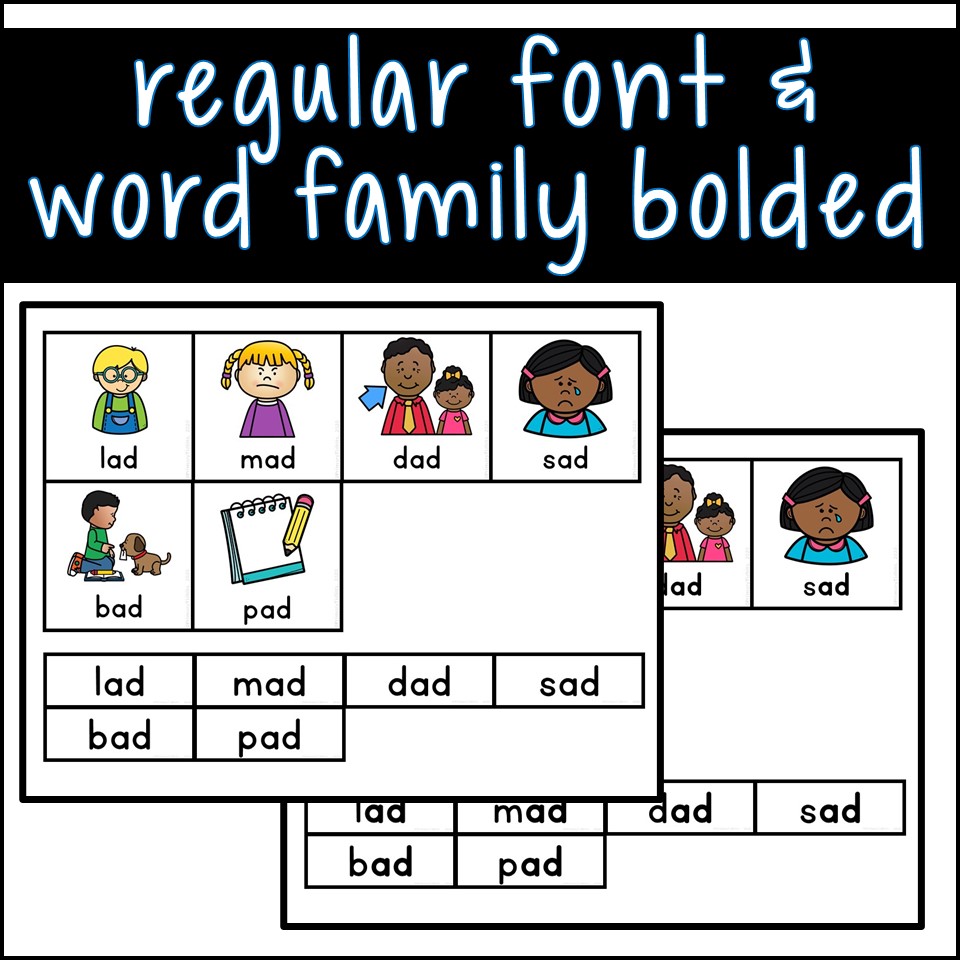 CVC Word Family Activity Centers for ad Word Family - Made By Teachers
