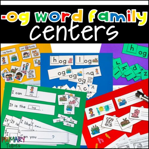 CVC Word Family Activity Centers for og Word Family - Made By Teachers