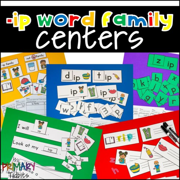CVC Word Family Activity Centers for ip Word Family | Made By Teachers