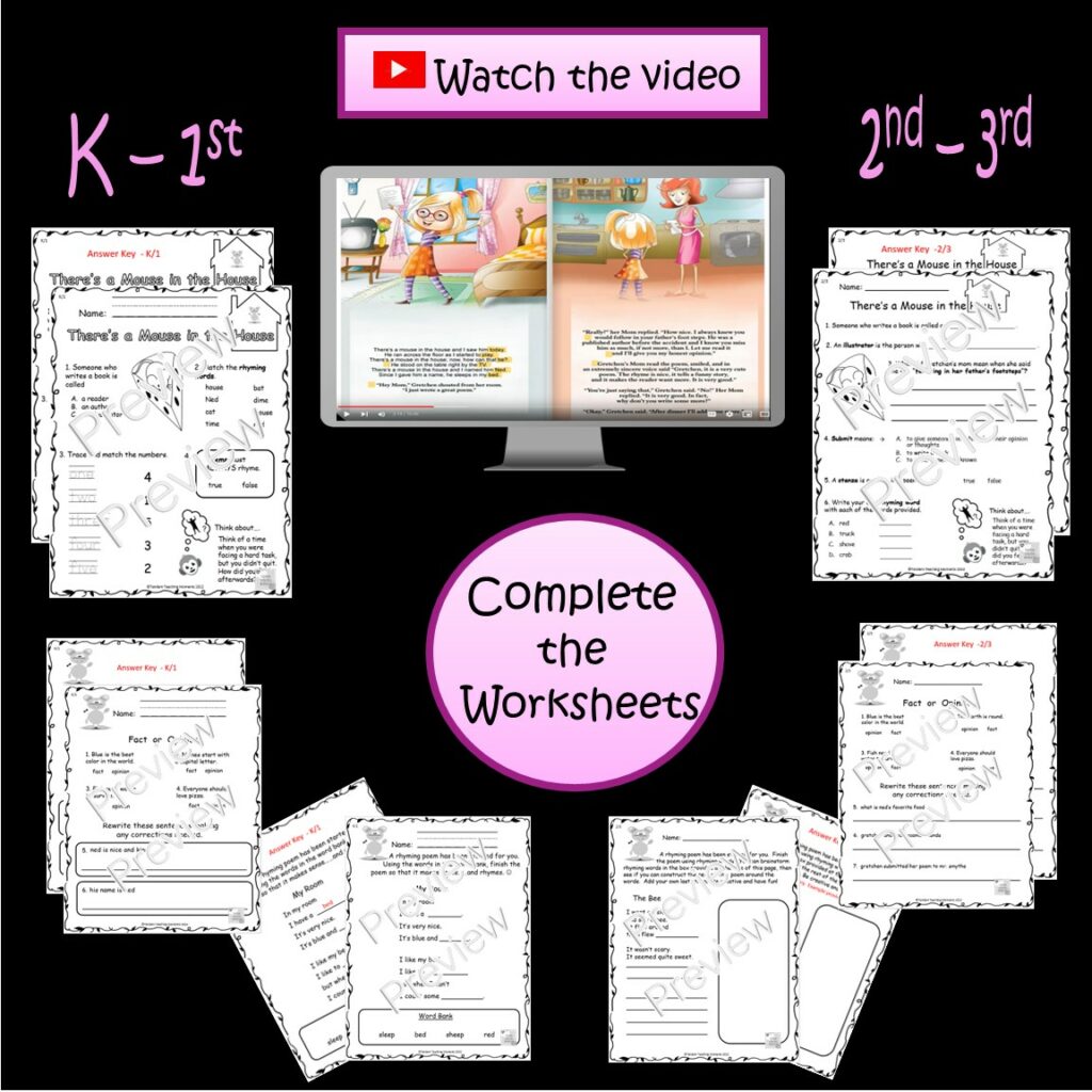 Poetry, Rhyming, Fact/Opinion, K-3rd "Mouse in the House" - Made By ...