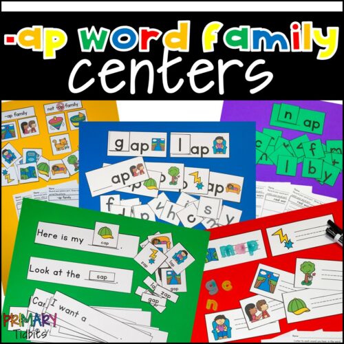 CVC Word Family Activity Centers for ap Word Family - Made By Teachers