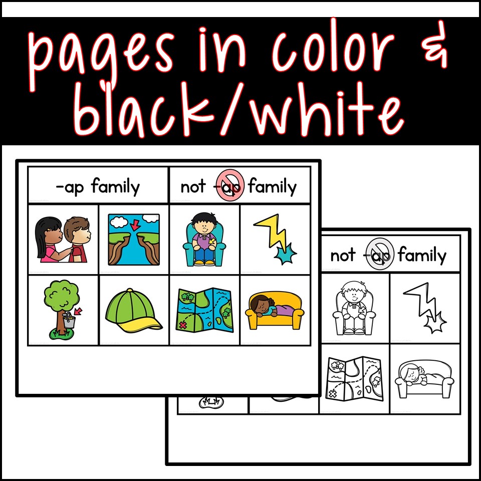 CVC Word Family Activity Centers for ap Word Family - Made By Teachers