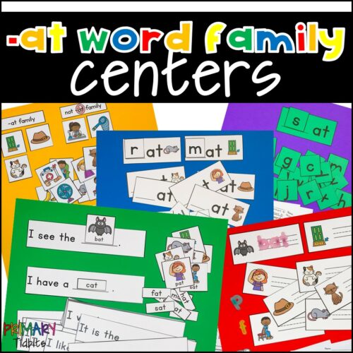 CVC Word Family Activity Centers for at Word Family | Made By Teachers