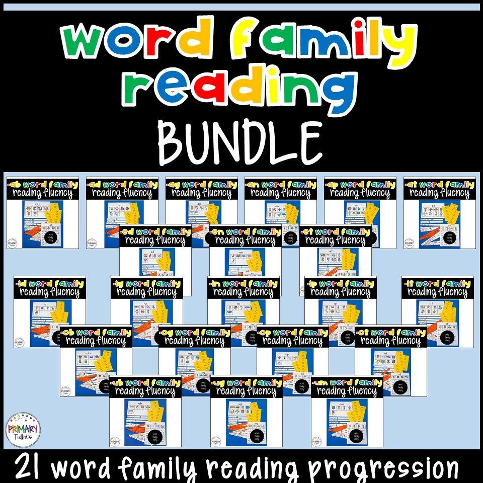 CVC Word Reading Fluency for Word Families BUNDLE | Made By Teachers