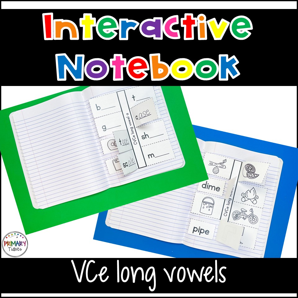 CVCe Long Vowels Interactive Notebook with Differentiated Activities ...