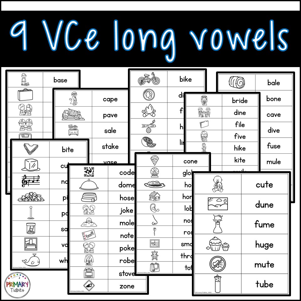 CVCe Long Vowels Interactive Notebook with Differentiated Activities ...