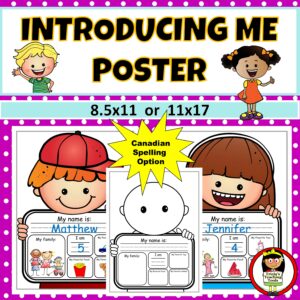 All About Me / Introducing Me / Student of the Week Poster - Made By ...