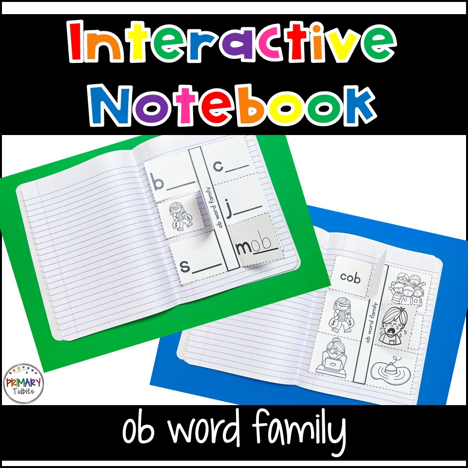 CVC Word ob Word Family Interactive Notebook | Made By Teachers