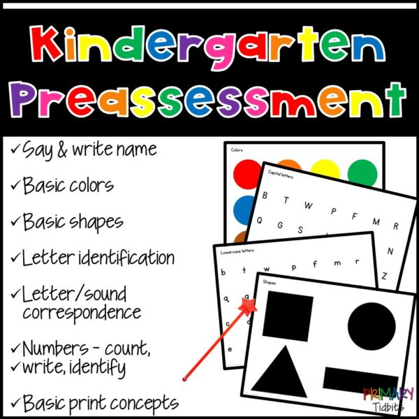 Kindergarten Readiness Assessments for Back to School - Made By Teachers