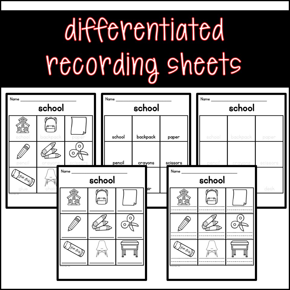 Back to School Writing Center with Differentiated Activities | Made By ...
