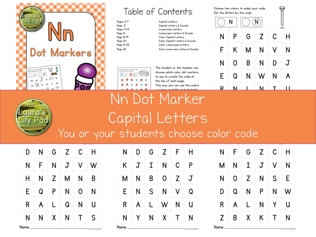 Alphabet Letter N Dot Marker Center - Made By Teachers