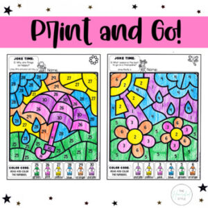 Spring Color by Number Practice Activities Editable Coloring Pages ...