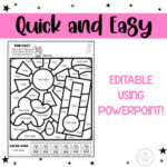 Weather Color by Sight Word Practice Pre-Primer and Primer Editable ...