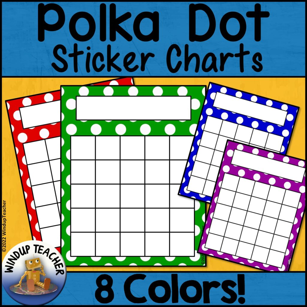 Polka Dot Sticker Charts - Made By Teachers