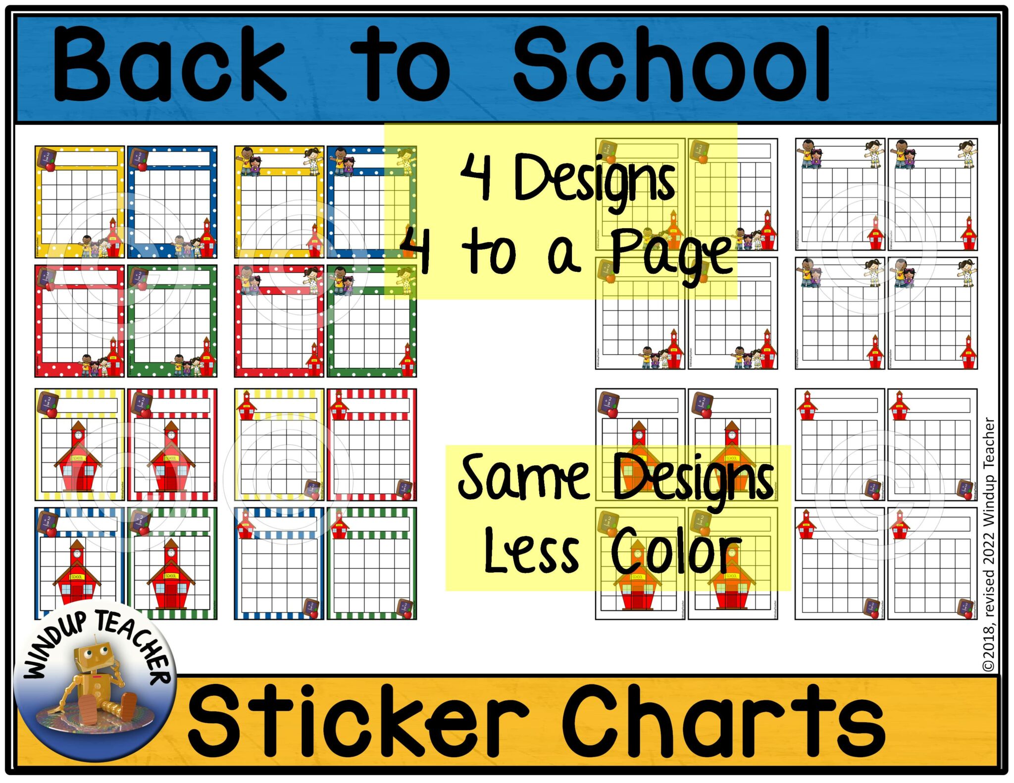 Back to School Sticker Charts - Made By Teachers