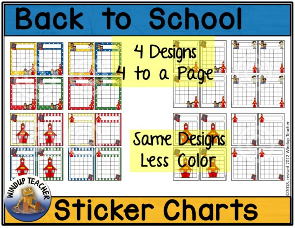 Back to School Sticker Charts - Made By Teachers