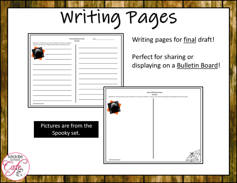 Narrative Writing Prompts Spooky Picture Activity | Made By Teachers