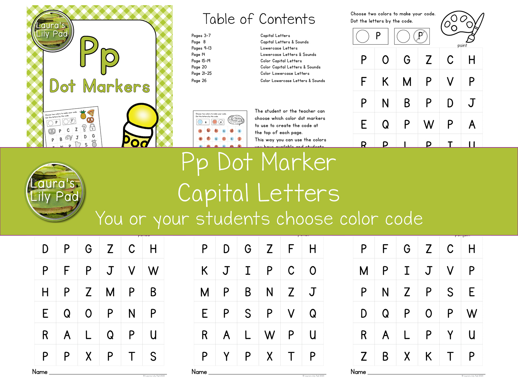 Alphabet Letter P Dot Marker Center - Made By Teachers