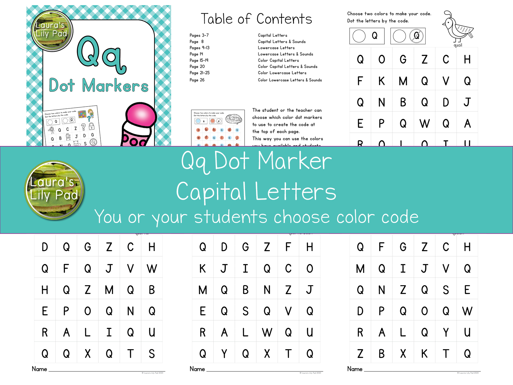 Alphabet Letter Q Dot Marker Center | Made By Teachers