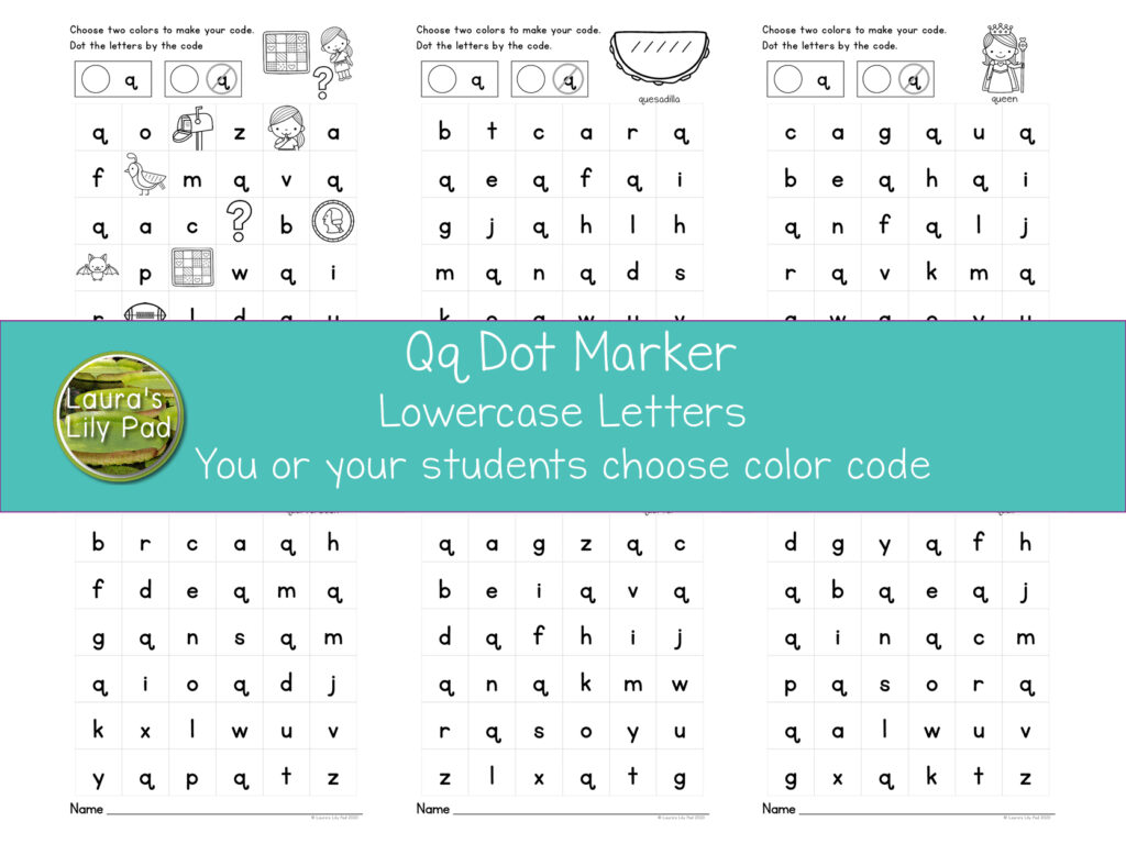 Alphabet Letter Q Dot Marker Center | Made By Teachers