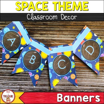 Space Theme Classroom Decor Pennant Banners - Made By Teachers