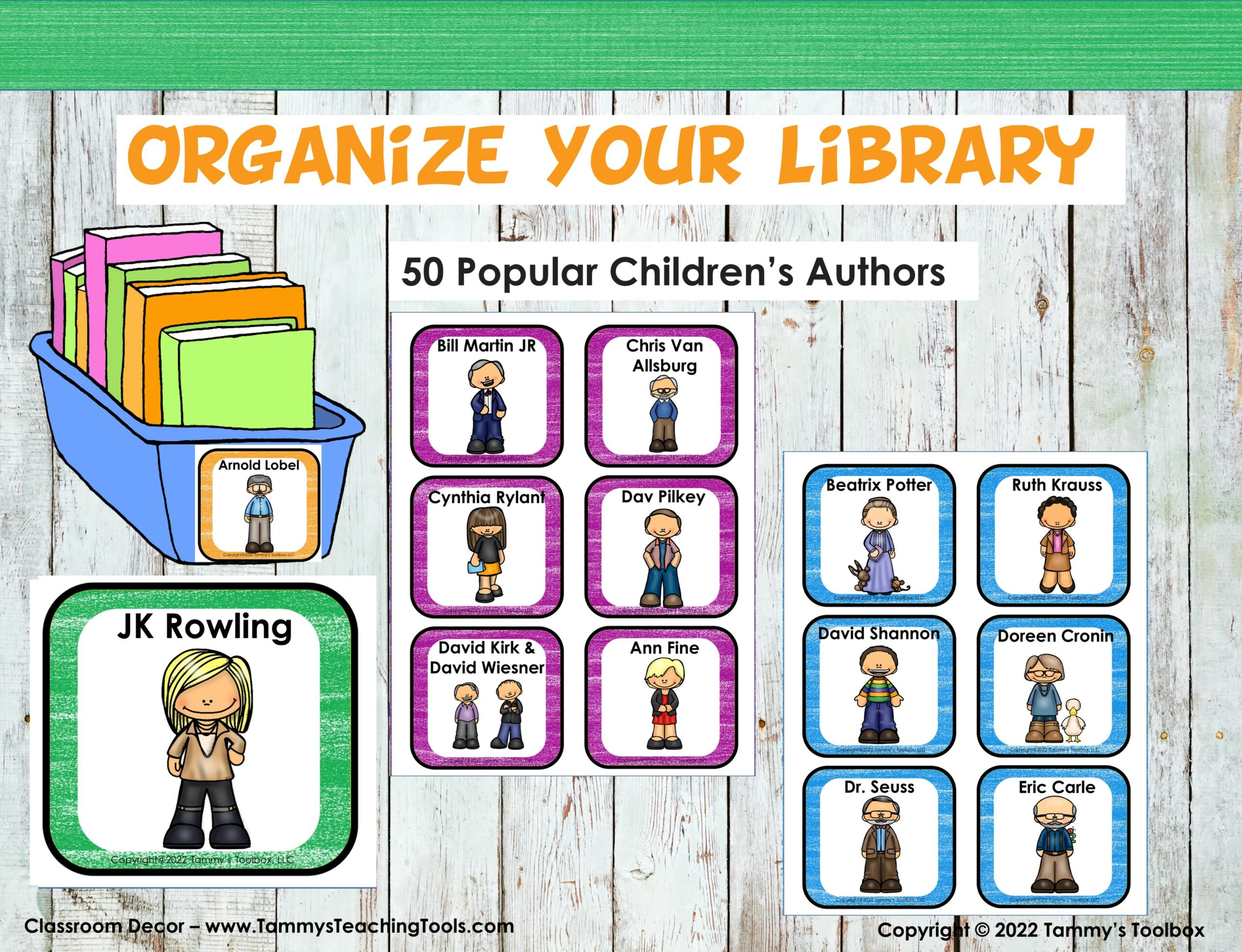 Classroom Library Book Bin Labels In Polka Dots - Made By Teachers