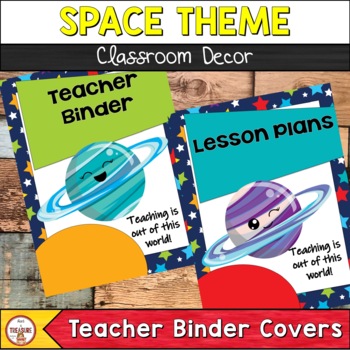 Space Theme Classroom Decor Teacher Binder Covers | Editable | Made By ...