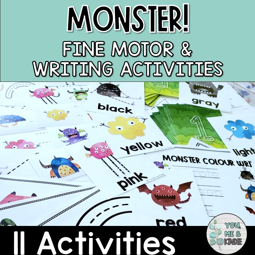 Monster Colors Fine Motor and Writing Kindergarten and Grade 1 - Made ...