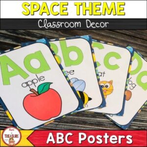 Space Theme Classroom Decor Alphabet Posters - Made By Teachers