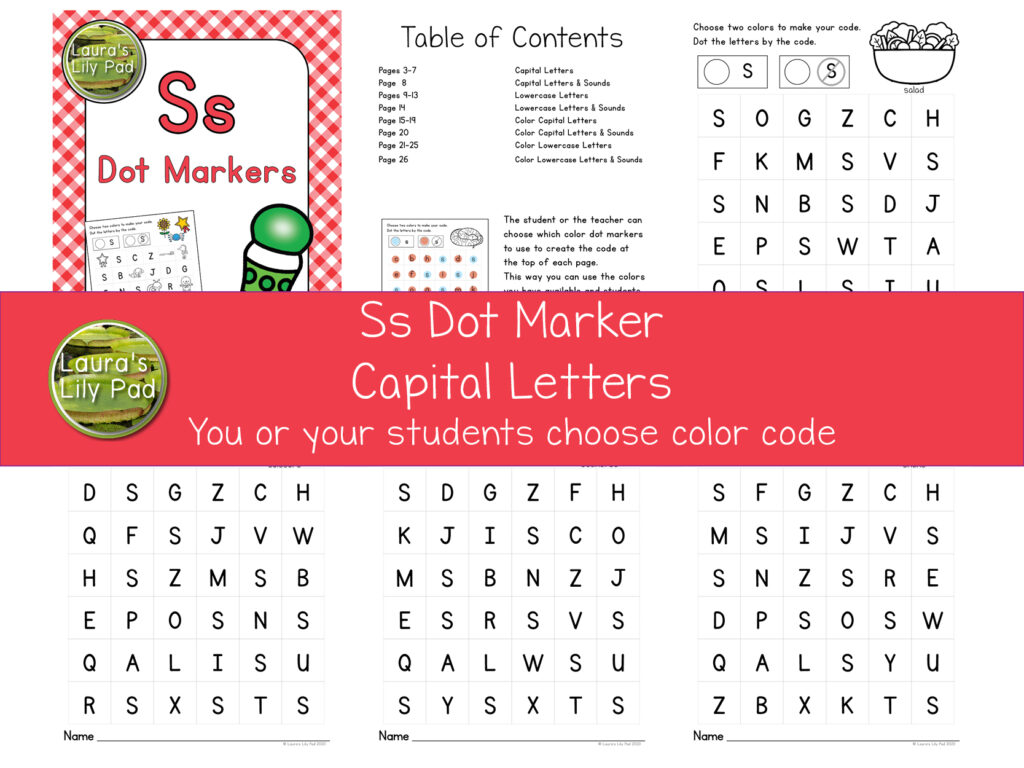 Alphabet Letter S Dot Marker Center - Made By Teachers