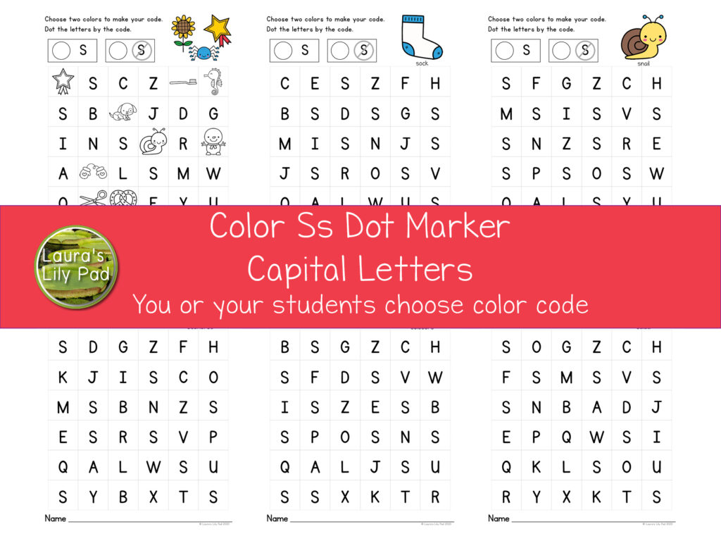 Alphabet Letter S Dot Marker Center - Made By Teachers
