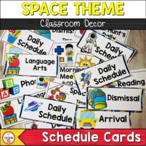 Space Theme Classroom Decor | Visual Classroom Schedule - Made By Teachers