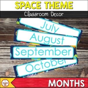 Space Theme Classroom Decor Calendar - Made By Teachers