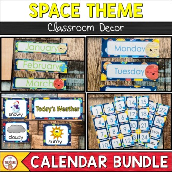 Space Theme Classroom Decor Calendar | Made By Teachers