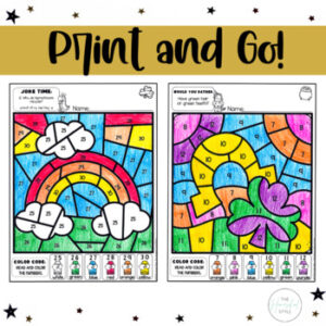 St. Patrick's Day March Color by Number Color by Code Editable ...