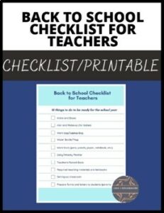 Back to School Checklist for Teachers - Made By Teachers