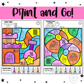 Summer Coloring Pages Number Sense Practice Editable Worksheets | Made ...