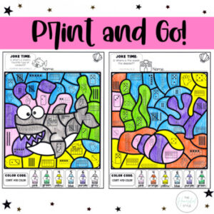 Ocean Animals Number Sense Editable Early Finisher Math Worksheets ...